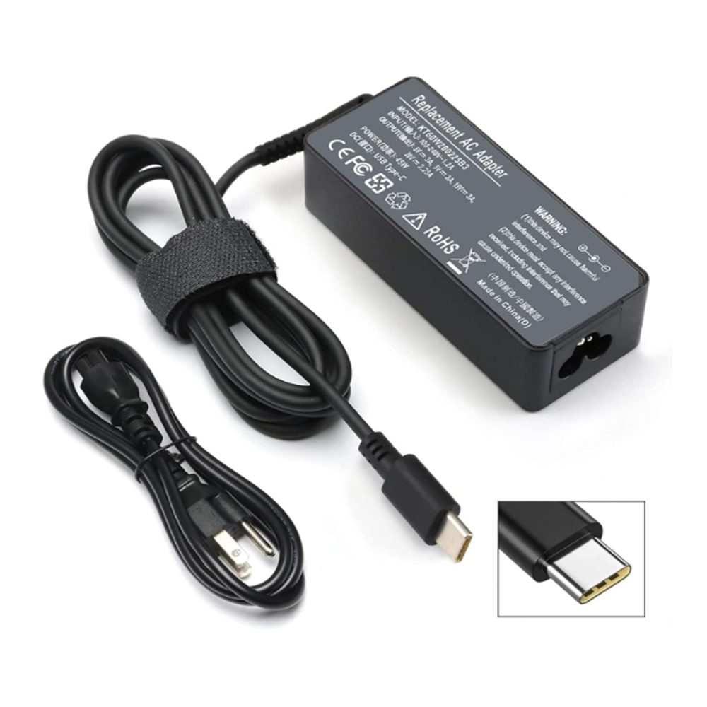 L43407-001 L19367-001 45W Type C USB-C Connector Adapter w/Power cord ...